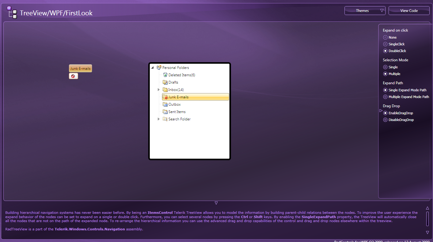 Wpf Scrollbar And Drag Drop Tooltip Styling Treeview