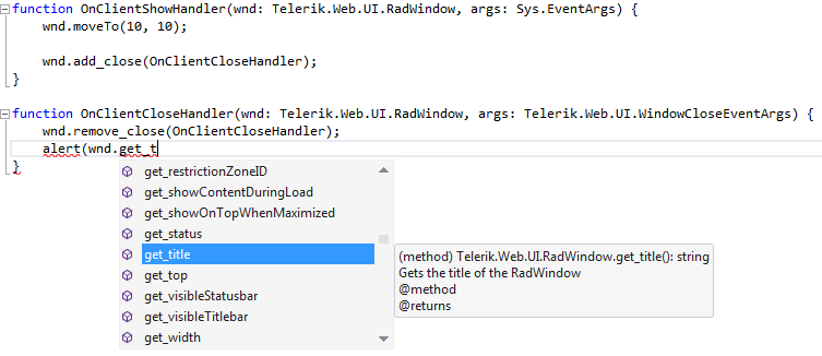 Telerik Web Forms Visual Studio Typescript Definitions Use Typescript