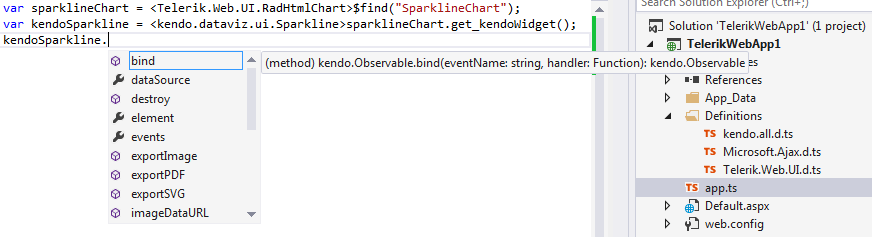 Telerik Web Forms Visual Studio Typescript Definitions Use Typescript