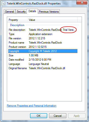 Distinguishing Between Versions Devtrial Telerik Ui For Winforms Kb
