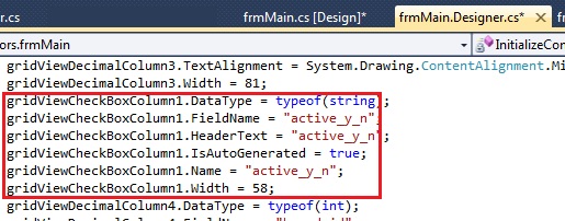 Boolean Column In Gridview And Db In Ui For Winforms Gridview Telerik