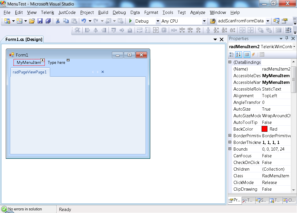 Docking Radmenu In Ui For Winforms Menu Telerik Forums