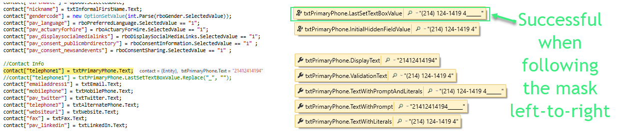 Radmaskedtextbox How To Input Values In The Middle Of The Mask In Ui For Aspnet Ajax Input