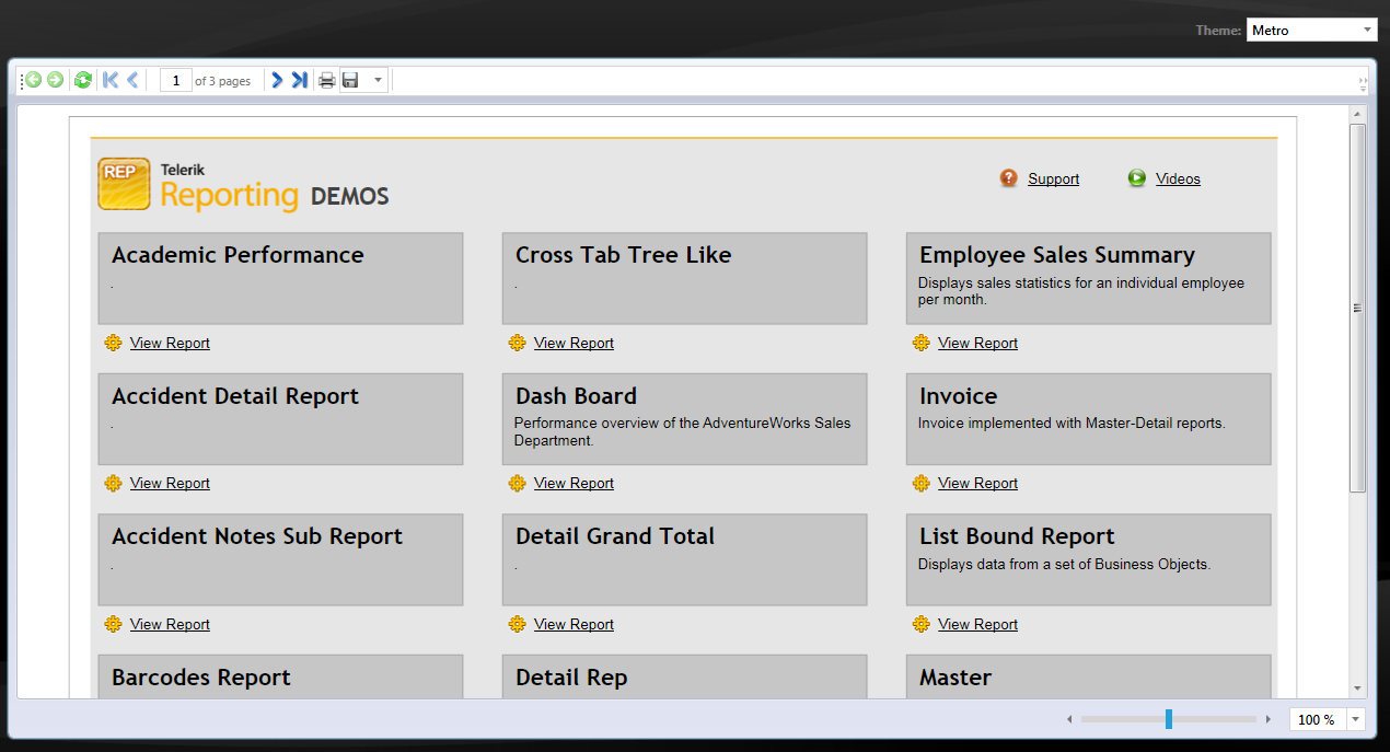 Reportviewer Metro Theme In Reporting General Discussions Telerik Forums