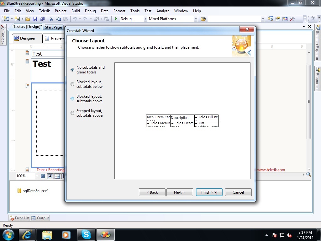 Index Was Outside The Bounds Of The Array Error Faced In Cross Tab Stepped Layout Report In 