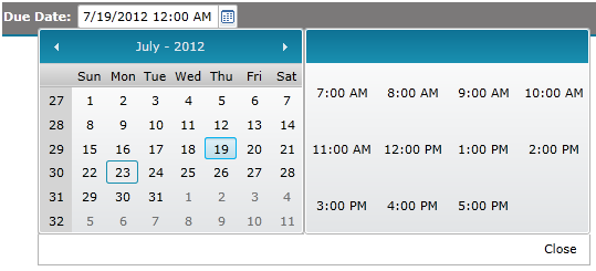 Datetimepicker Default Time When Date Selected In Ui For Silverlight
