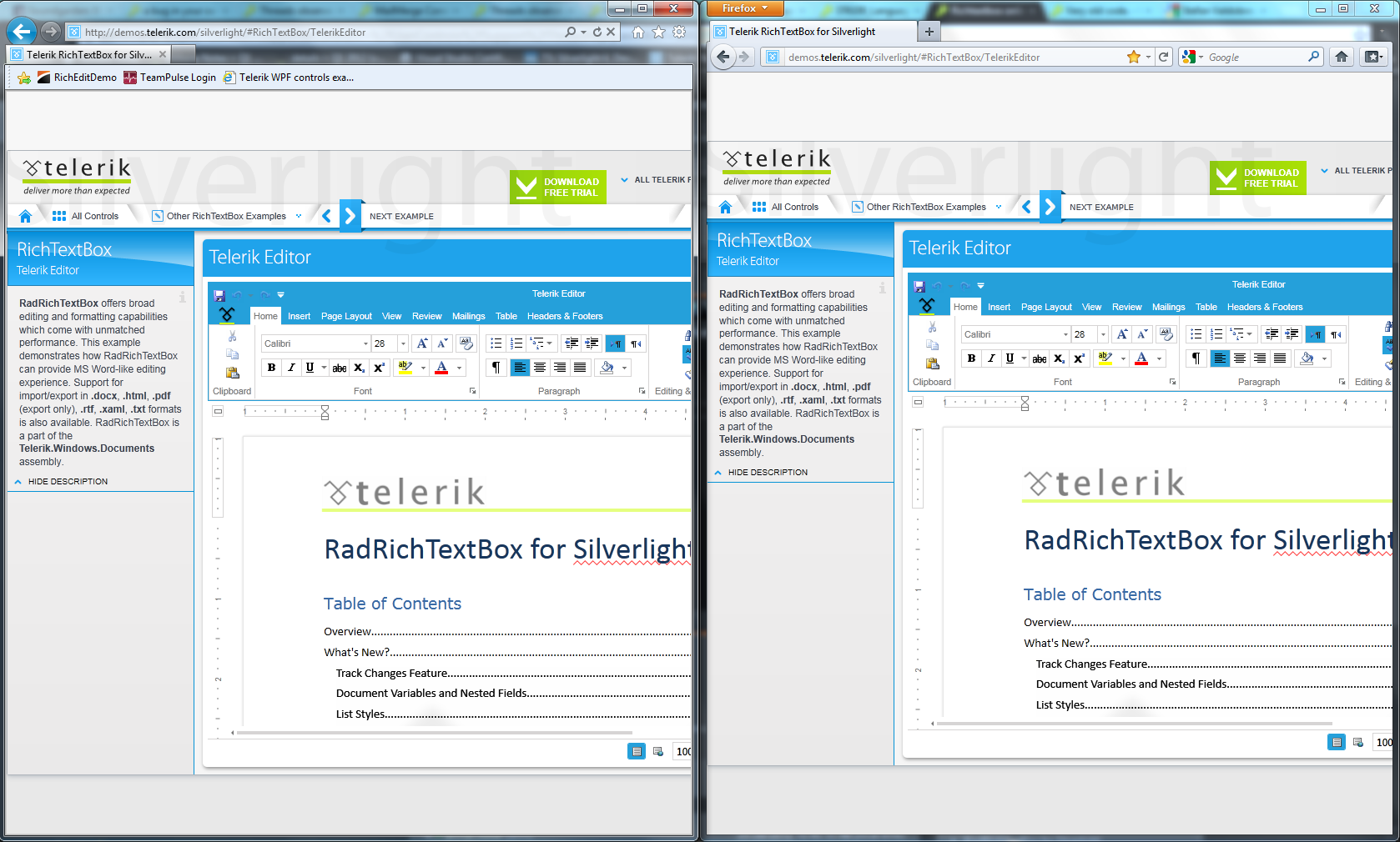 Richtextbox Online Demo Doesnt Work In Ui For Silverlight Richtextbox Telerik Forums