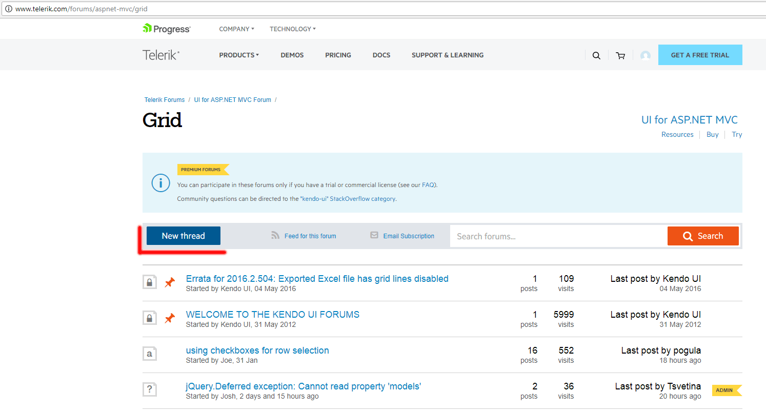 Using Checkboxes For Row Selection In Ui For Aspnet Mvc Grid Telerik 3770