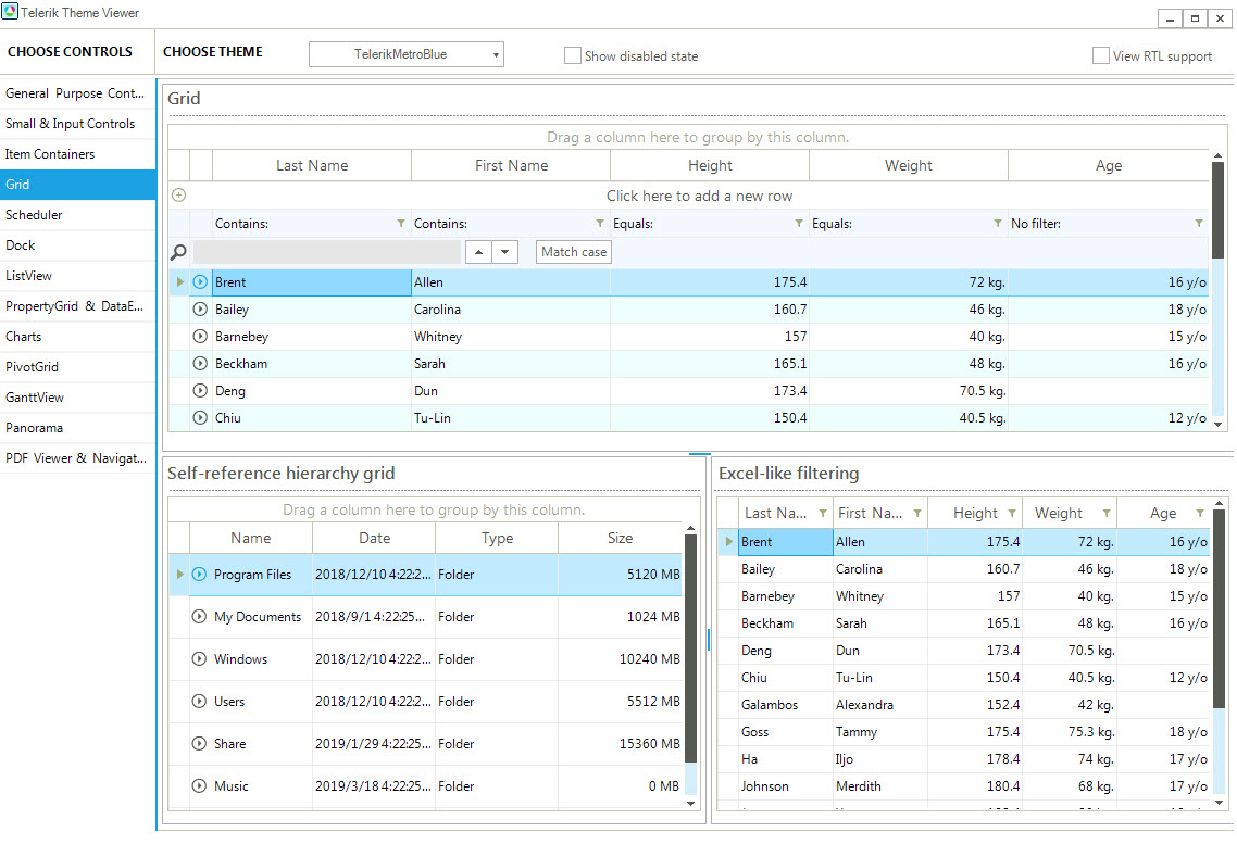 For Sidebar Menu Which Control Of Telerik Should I Use In Ui For