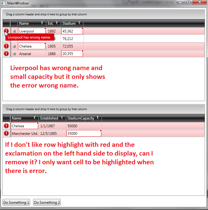 Radgridview And Errors In Bound Datatable In Ui For Wpf Gridview Telerik Forums
