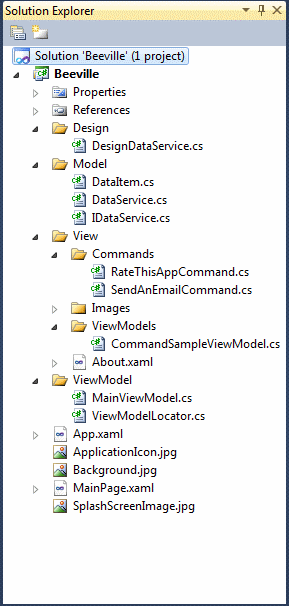 Multiple Viewmodel Folders With Telerik With Mvvm Light In Ui For Windows Phone 7 General