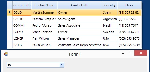 Force Radcombobox To Always Expand Upwards In Ui For Winforms Multicolumn Combobox Telerik Forums
