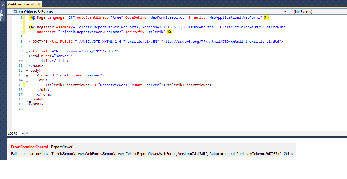 Failed To Create Designer In Reporting General Discussions Telerik Forums