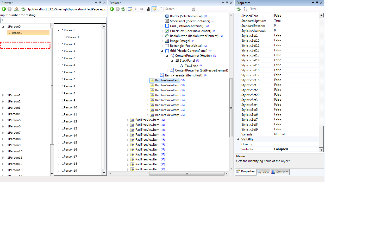 Radtreeview Was Blank When I Set Treeviewitem Visibility Collapsed How