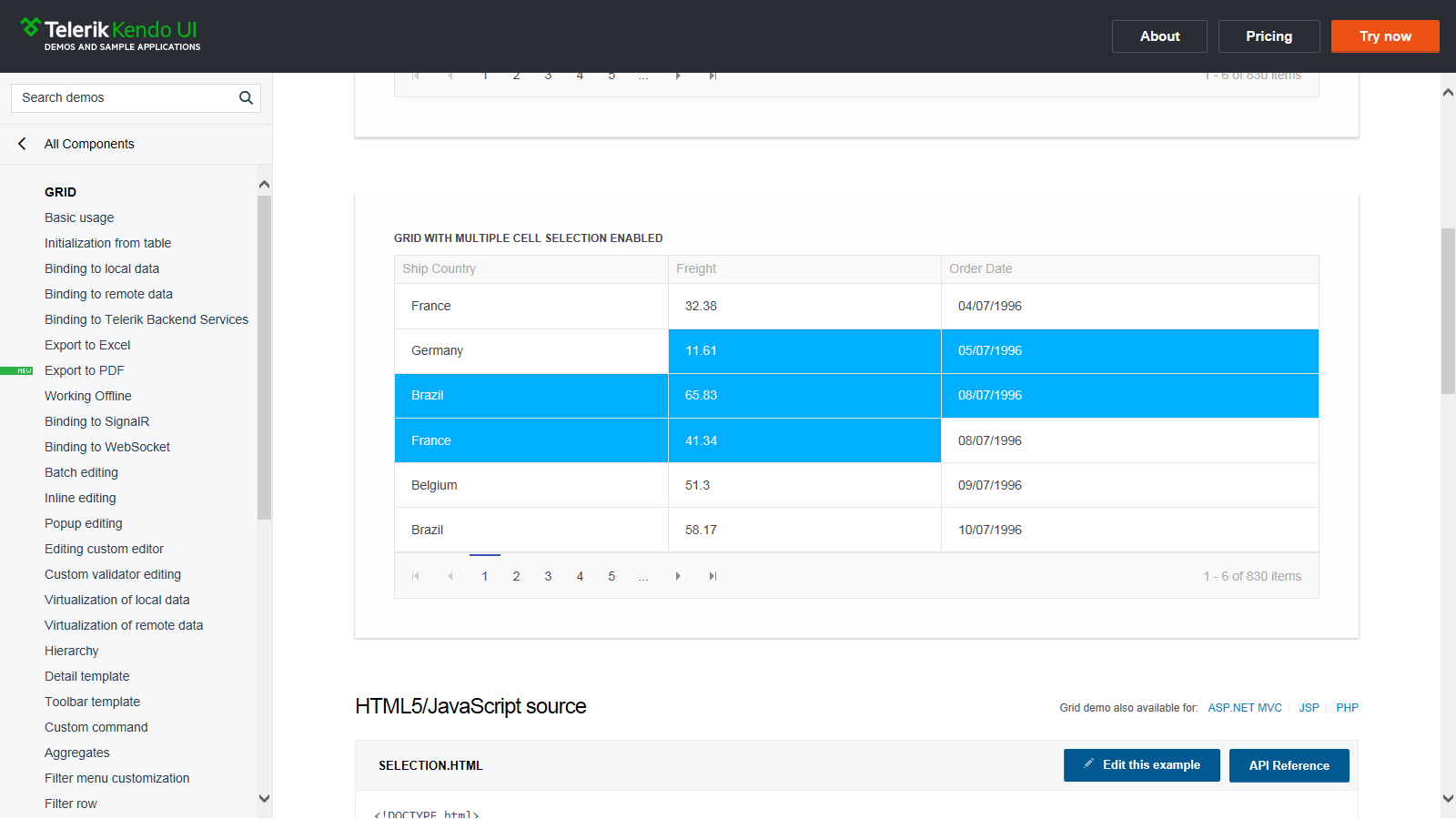 Kendo UI Grid: selection multiple cell in Kendo UI for jQuery Grid ... Kendo UI Grid: selection multiple cell in Kendo UI for jQuery Grid ...