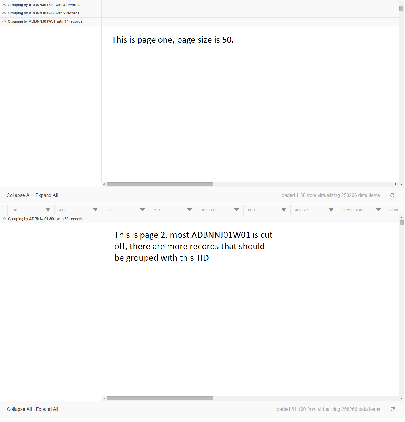 Grid With Table Hierarchy On For Server Grouping Functionality In Kendo Ui For Jquery Grid