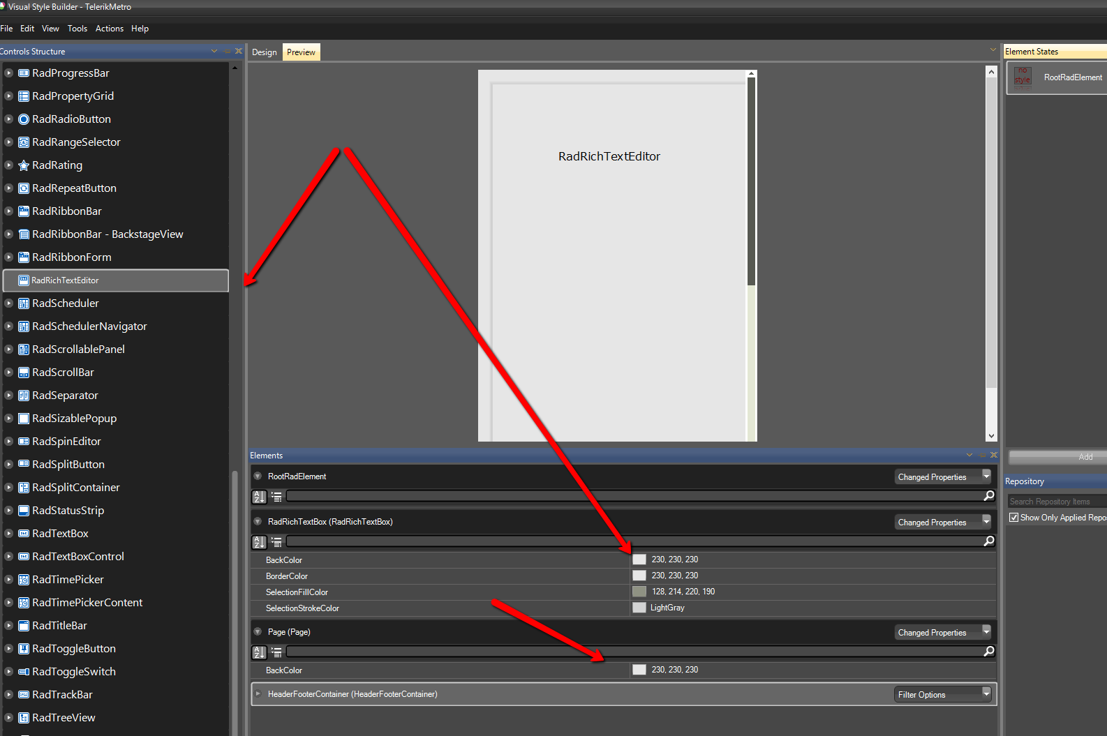 How To Set A Black Background And White Text In Ui For Winforms Richtexteditor Telerik Forums 8496