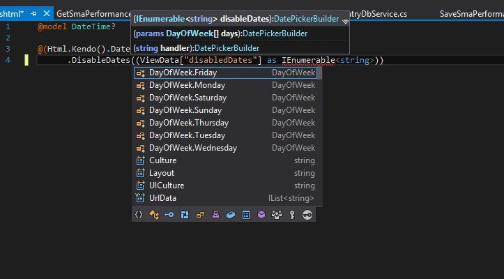 Mvc Grid Inline Editing With Datepicker And Disabled Dates In Ui For Aspnet Mvc Grid Telerik