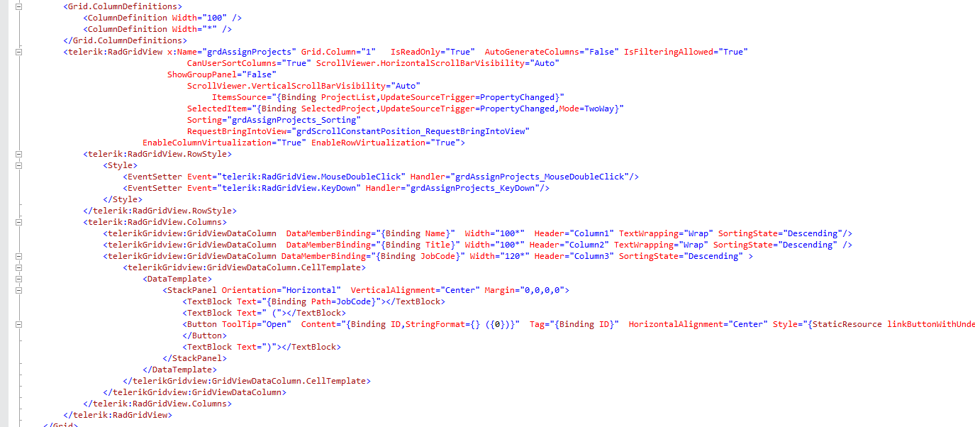 Tab Key Navigation In Radgridview With Scroll In Ui For Wpf Gridview Telerik Forums