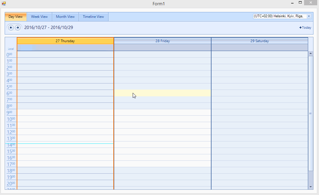 Resizing Individual Columns Of Schedule Grid In Ui For Winforms Scheduler And Reminder Telerik