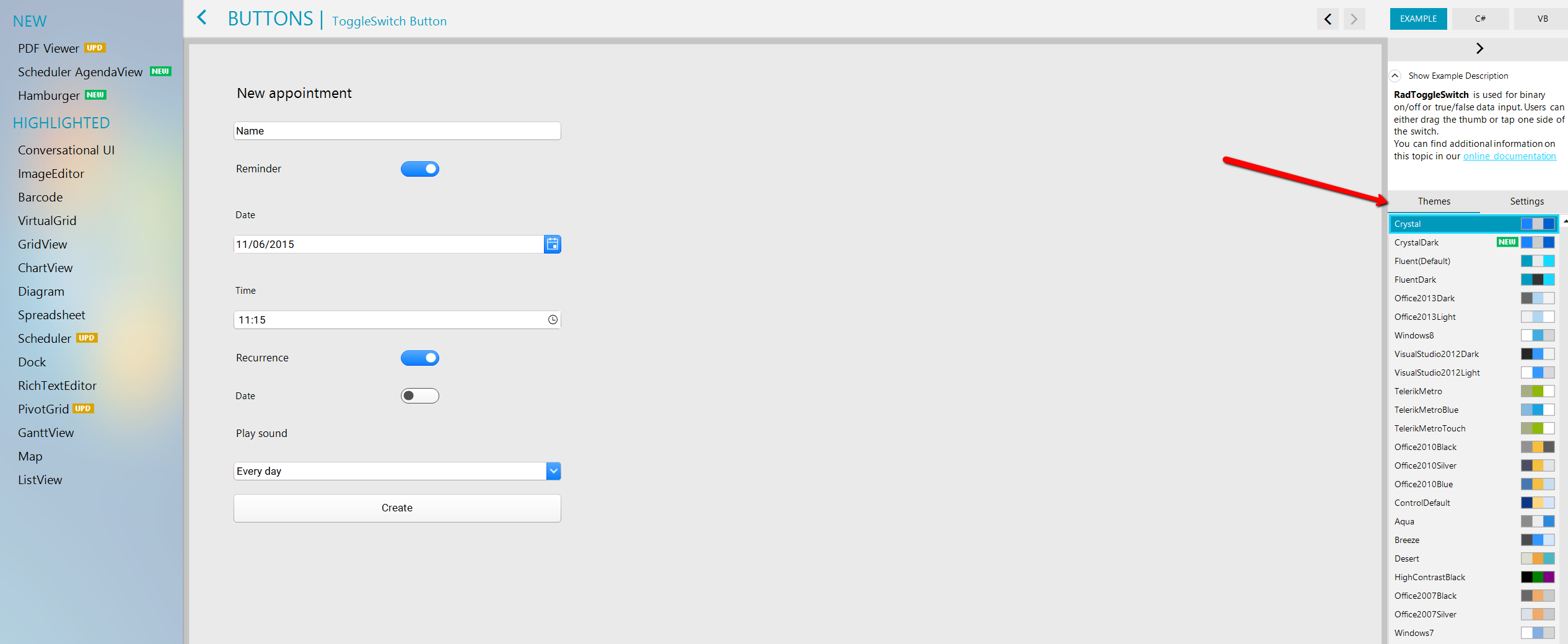 Glow And Silk Theme For Winforms Available In Ui For Winforms Themes
