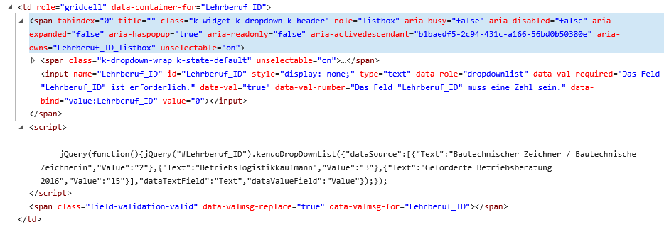 Disable Dropdownlistfor On Edit Not At New In Ui For Asp Mvc Grid
