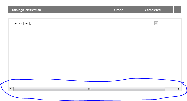 How To Show Horizontal Scroll Bar For Kendo Grid Without Data In Kendo