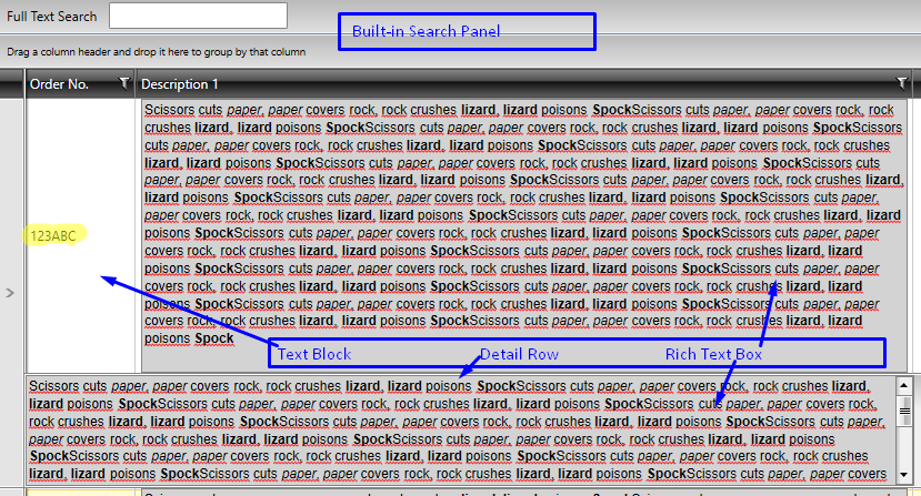 Highlight Of Text In Custom Columns With Rich Text Box In Ui For Wpf Gridview Telerik Forums
