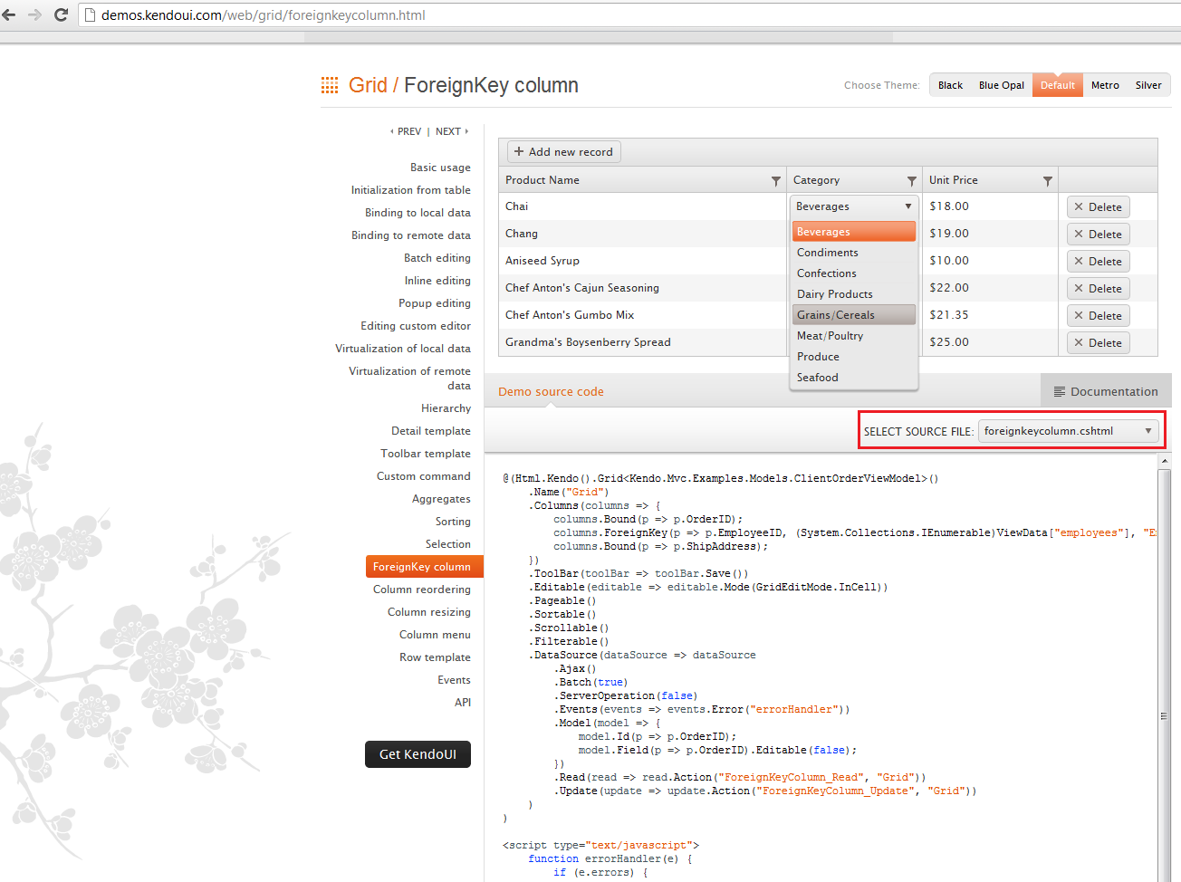 Dropdownlist In A Grid Using Ajax Binding In Kendo Ui For Jquery Grid Telerik Forums 5613