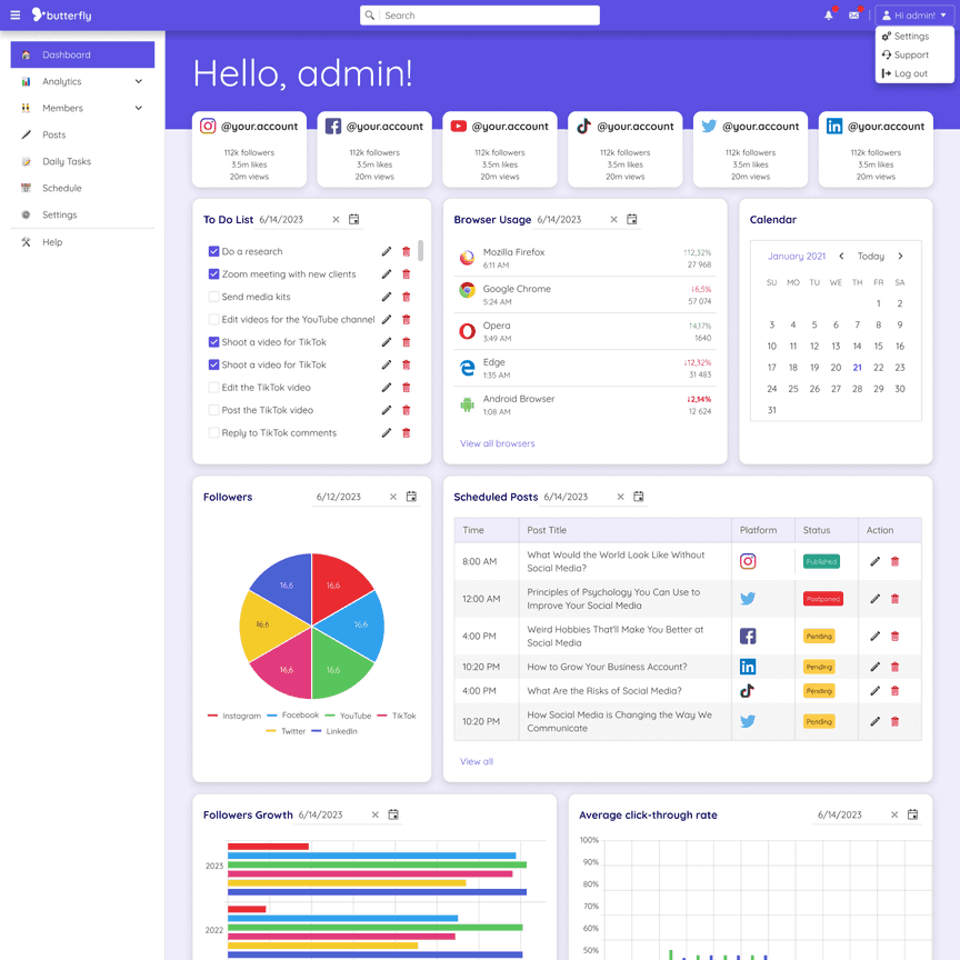 Social Media Landing Page Template | Progress Telerik
