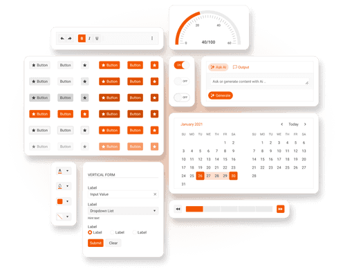 Telerik and Kendo UI Classic Theme Overview | Design System Kit