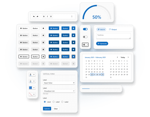 Telerik and Kendo UI Fluent Theme Overview | Design System Kit