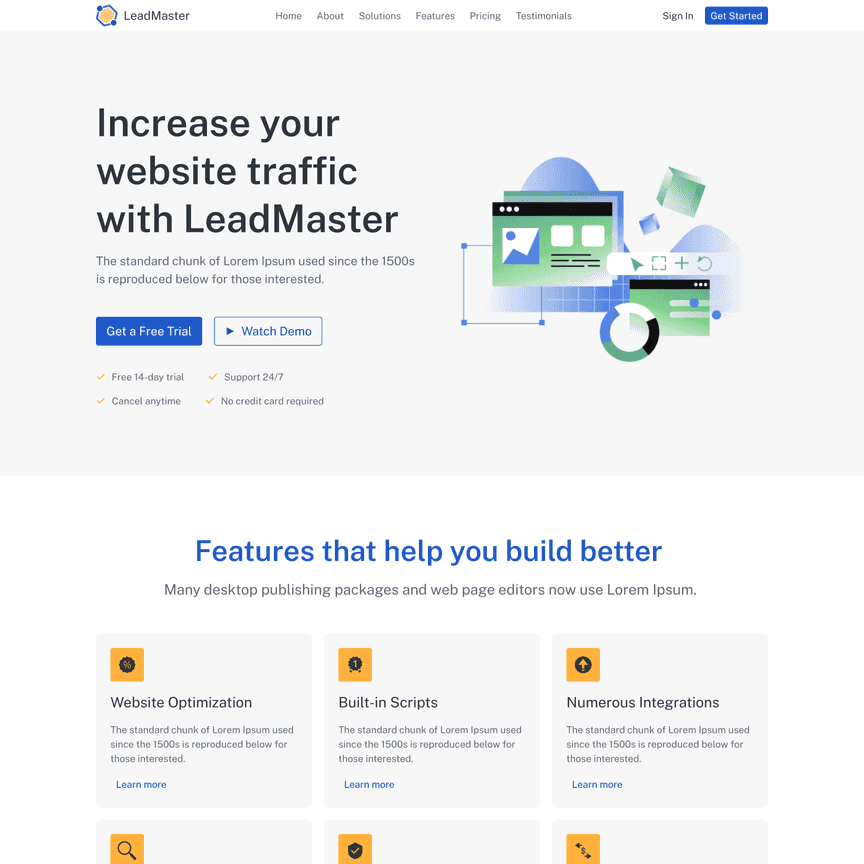 Software and SaaS Landing Page Template | Progress Telerik