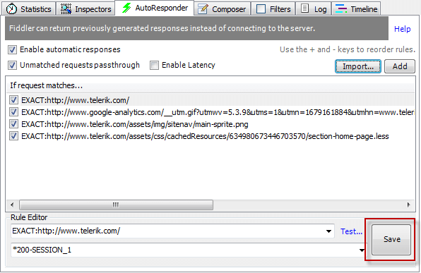 Fiddler Classic Import or Export Matching Rules - Progress Telerik Fiddler Classic