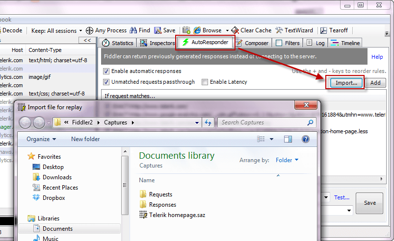 Fiddler Classic Import or Export Matching Rules - Progress Telerik Fiddler Classic