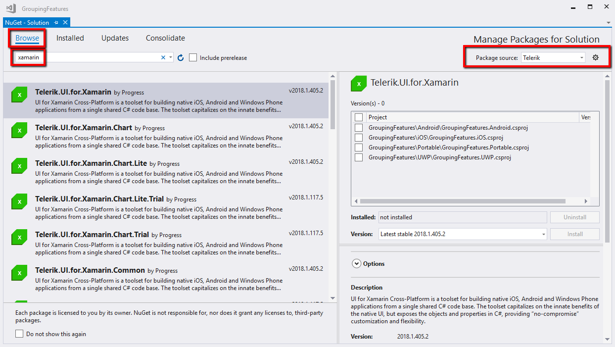 Nuget Cant Connect To Nuget In Ui For Xamarin Telerik Forums