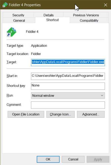 Default Install Path in Fiddler | Telerik Forums