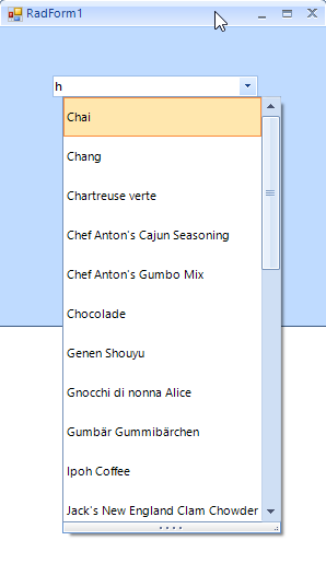 Change Size of AutoComplete DropDownList in UI for WinForms | Telerik Forums