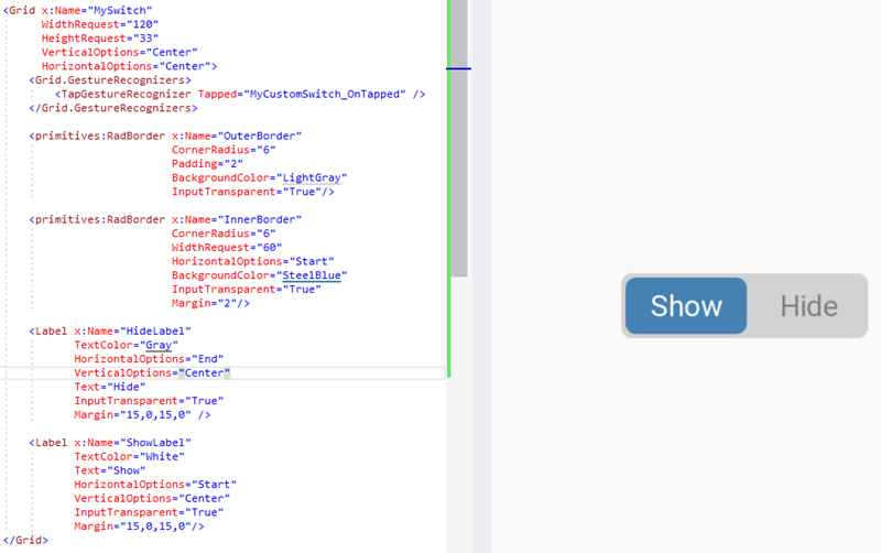 Formatting Segmented Control To Look Like Switch In Ui For Xamarin Telerik Forums