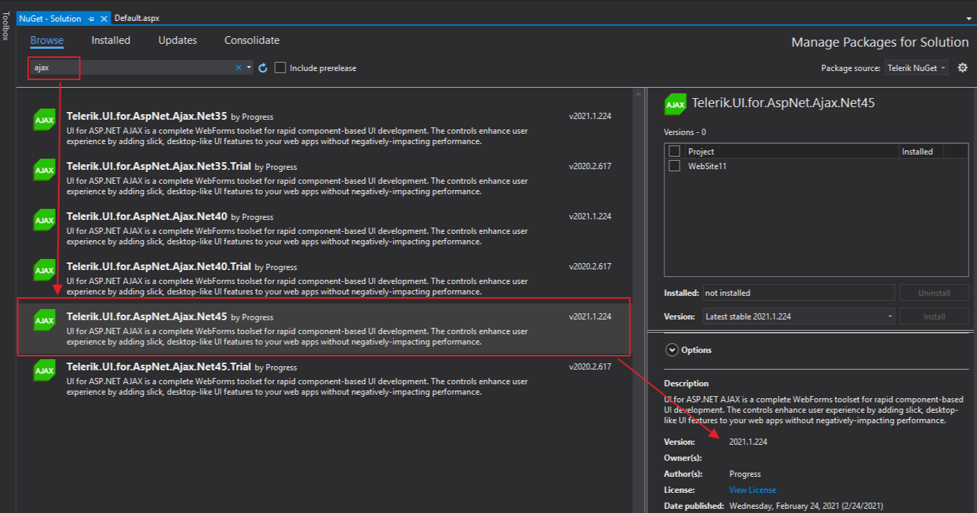 Install Telerikwebui For Net Framework 462 In Ui For Aspnet Ajax Telerik Forums