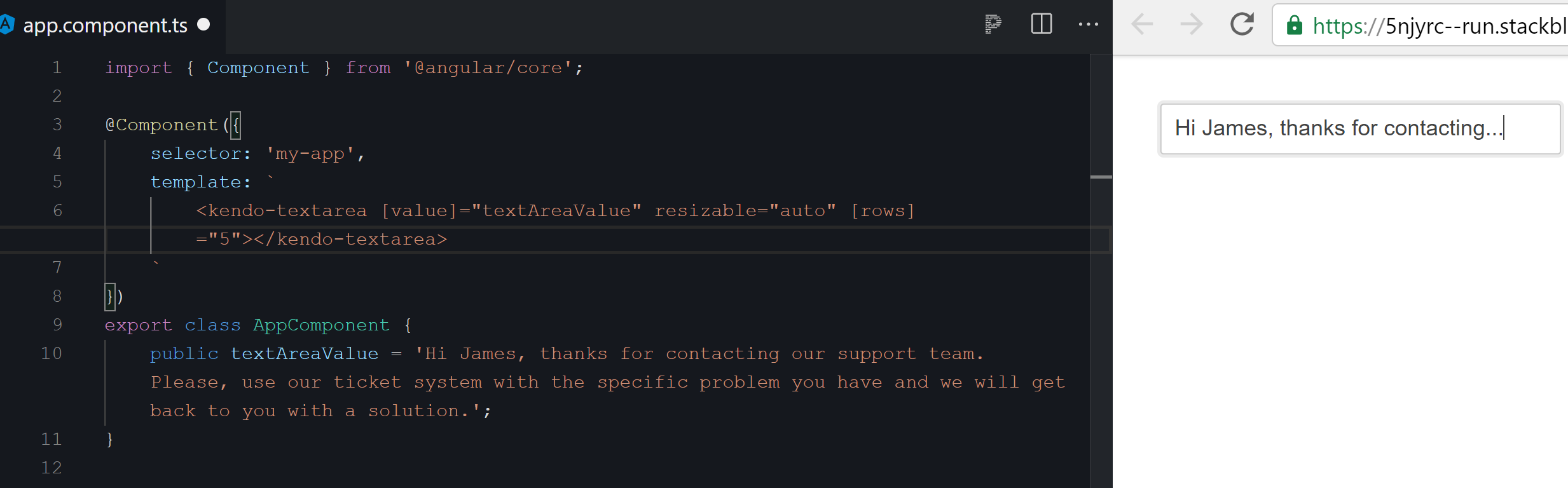 Is It Possible To Have A Row Height And Resizeable Set To Auto For A Kendo Textarea In Kendo Ui