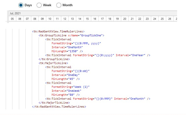 GanttView Time Ruler Queries in UI for WPF | Telerik Forums