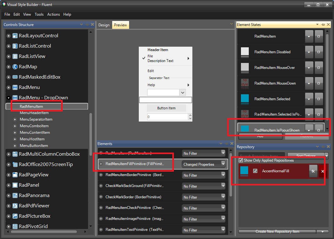 RadContextMenu Winforms - How to change hover over colours? in UI for WinForms | Telerik Forums