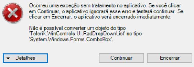 Convert "Telerik.WinControls.Ui.RadDropDownList" to "System.Windows.forms.Control" not possible ...