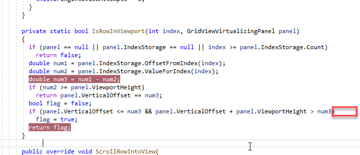 Wpf Radgridview Scrollintoview Row Partially Visible In Ui For Wpf Telerik Forums