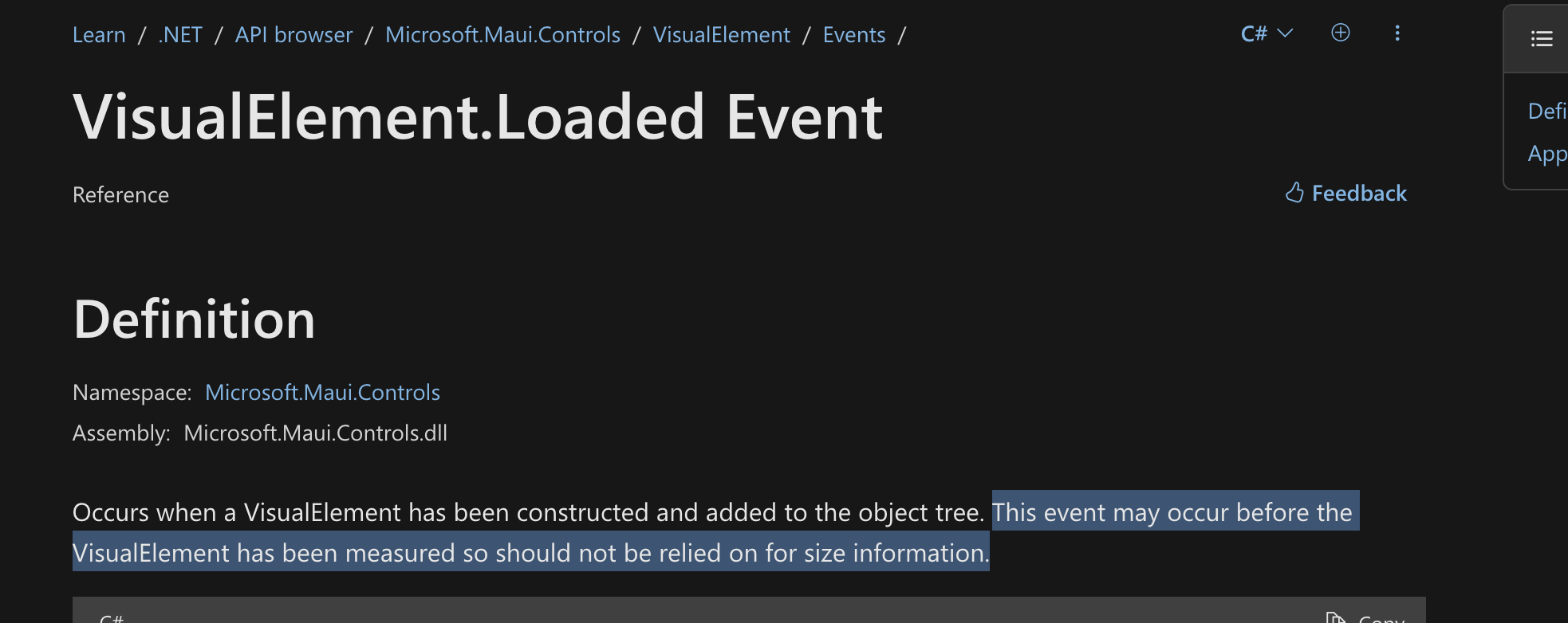 How to measure the size of a control in code in UI for .NET MAUI ...