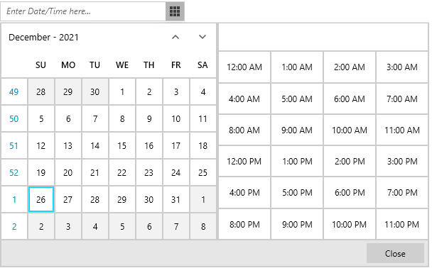 RadDateTimePicker - How to change the clock to RadTimeSpanPicker? in UI for WPF | Telerik Forums