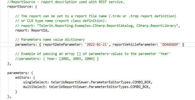 Reporting Parameter binding HTML Viewer in Reporting | Telerik Forums