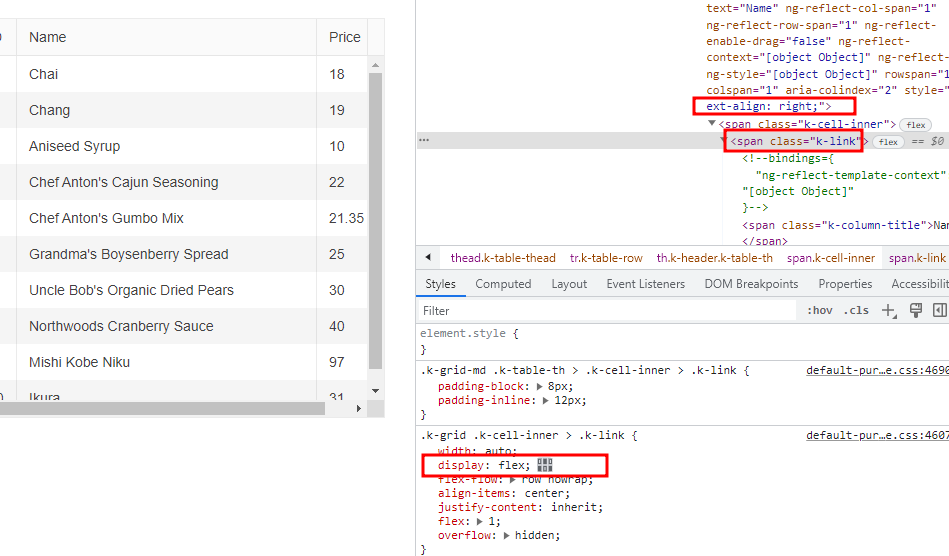 Kendo Ui Grid Right Align Header Text In Kendo Ui For Angular Telerik Forums