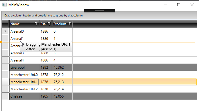 GridView RowStyleSelector - Based on data value same as previous row in UI for WPF | Telerik Forums